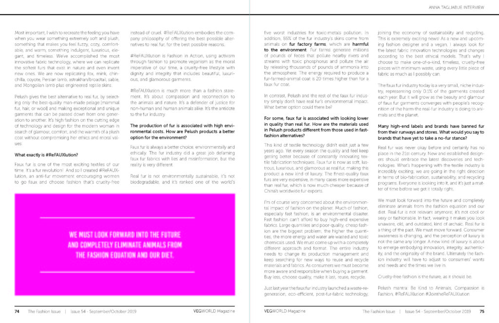 An Interview with Anna Tagliabue - VEGWORLD Magazine