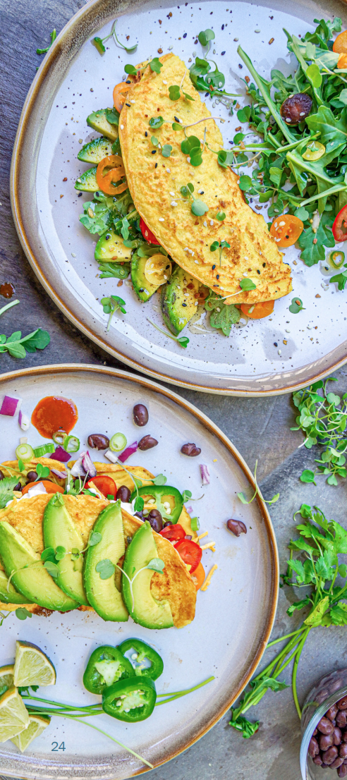 Chickpea Omelet 2-Ways - VEGWORLD Magazine