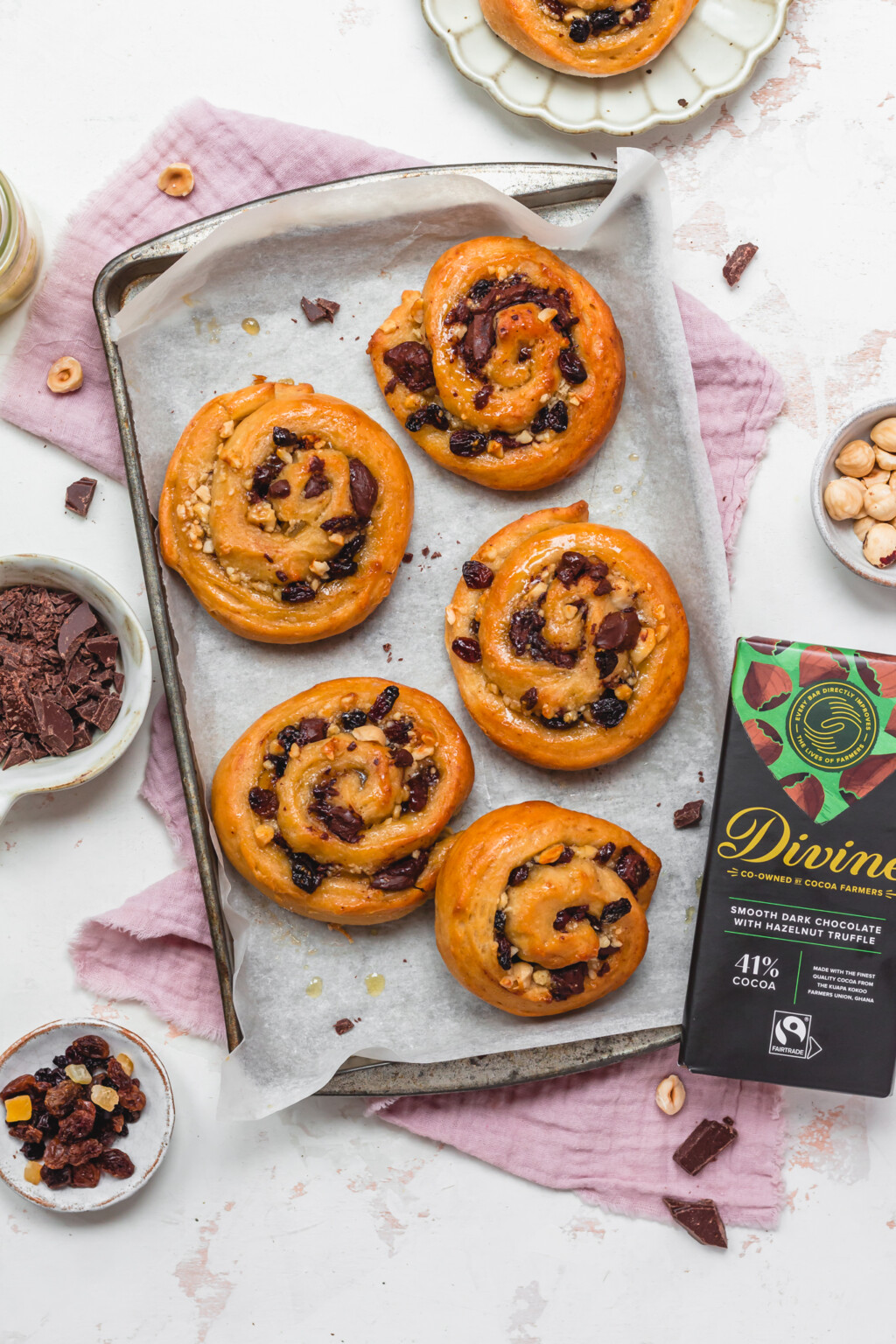 Vegan Mother’s Day: Divine Chocolate’s Chocolate Hazelnut Belgium Buns ...